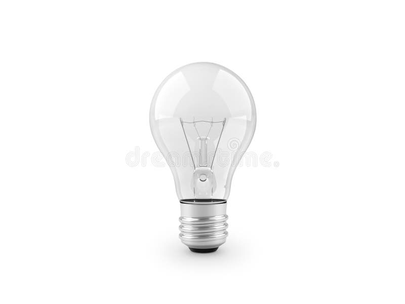 Light Bulb Isolated on White Stock Illustration - Illustration of ...