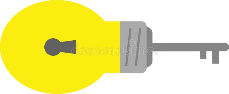 Vector of a Yellow Light Bulb with a Pink Base, a Colorful and Vibrant ...