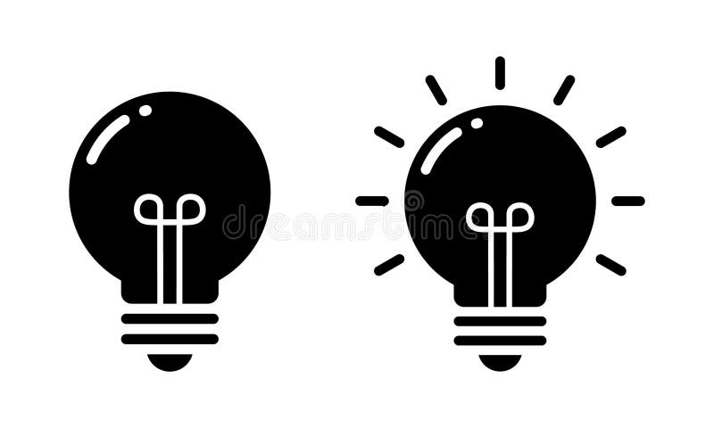 Light Bulb, Lamp Icon in Generic Style. Lightbulb, Idea, Creativity ...