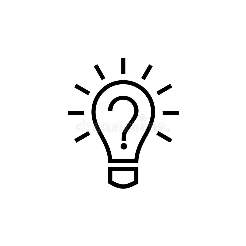 Light Bulb Lamp Icon with Question Mark Inside. Stock Vector ... Light Bulb Lamp Icon with Question Mark Inside. Stock Vector ...