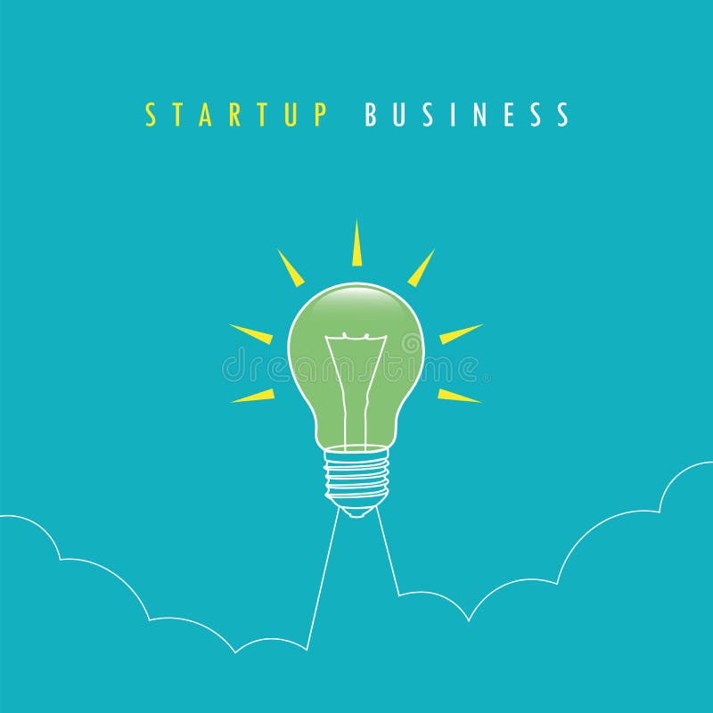 Light Bulb Lamp Launch Start Up Concept Stock Vector - Illustration of ...