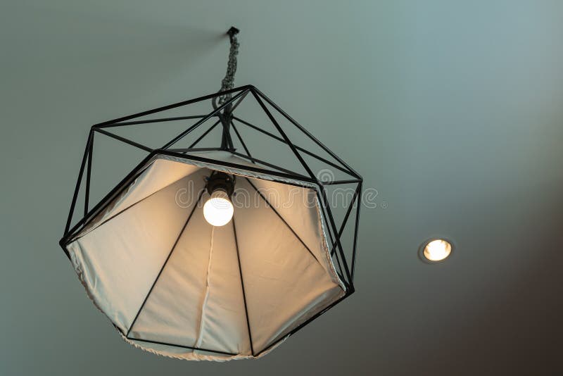 Light Bulb and Lamp in Modern Style Stock Photo - Image of incandescent ...