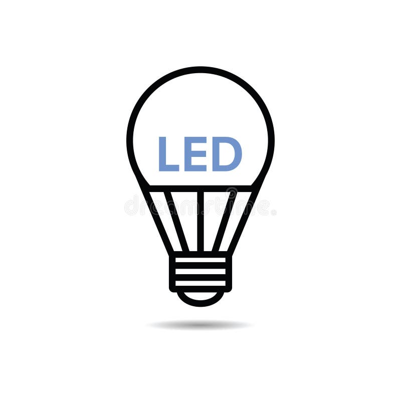Light Bulb Led Icon Illustration Stock Vector - Illustration of element ...