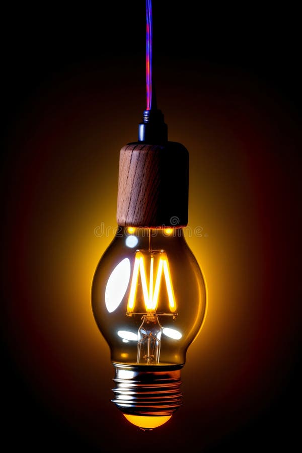 A Light Bulb with the Letter M Inside of it. Generative AI Stock ...