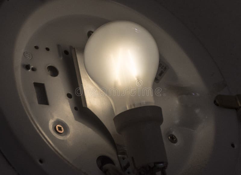 Light Bulb for Lighting in Building Stock Image - Image of artificial ...