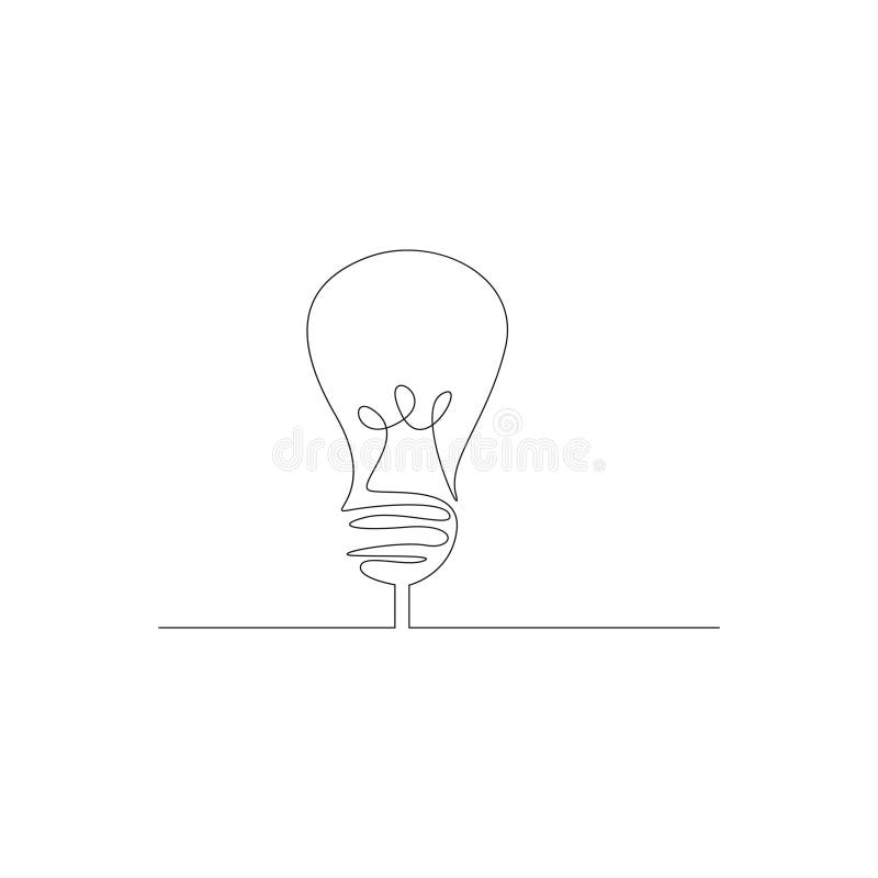 Light Bulb Line Art Icon Design Illustration Stock Illustration ...