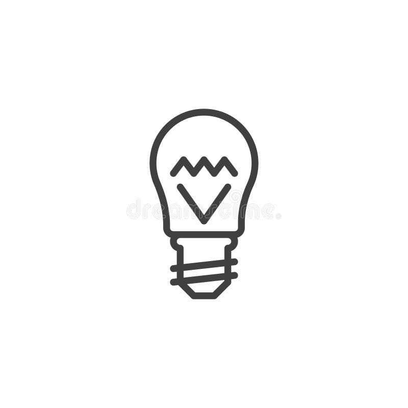 Light Bulb line icon stock illustration. Illustration of sign - 358818668