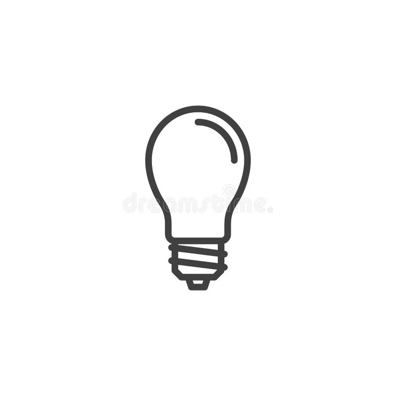 Light bulb line icon stock vector. Illustration of efficient - 159807708