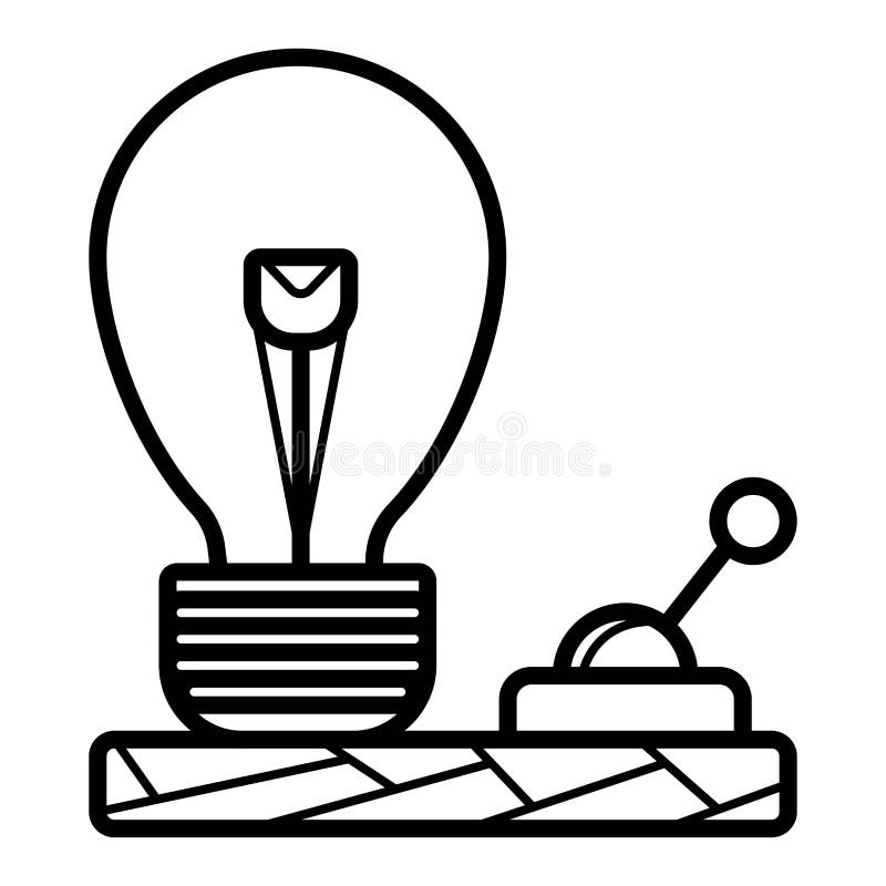 Light bulb in a box icon stock vector. Illustration of power - 173708493
