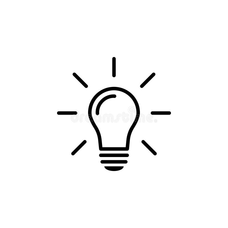 Light Bulb Line Icon Vector Illustration. Creative Icon Symbol Stock ...
