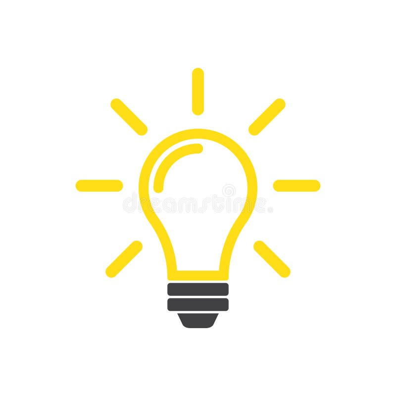 Light Bulb Line Icon Vector, Isolated on White Background. Idea Icon ... Light Bulb Line Icon Vector, Isolated on White Background. Idea Icon ...
