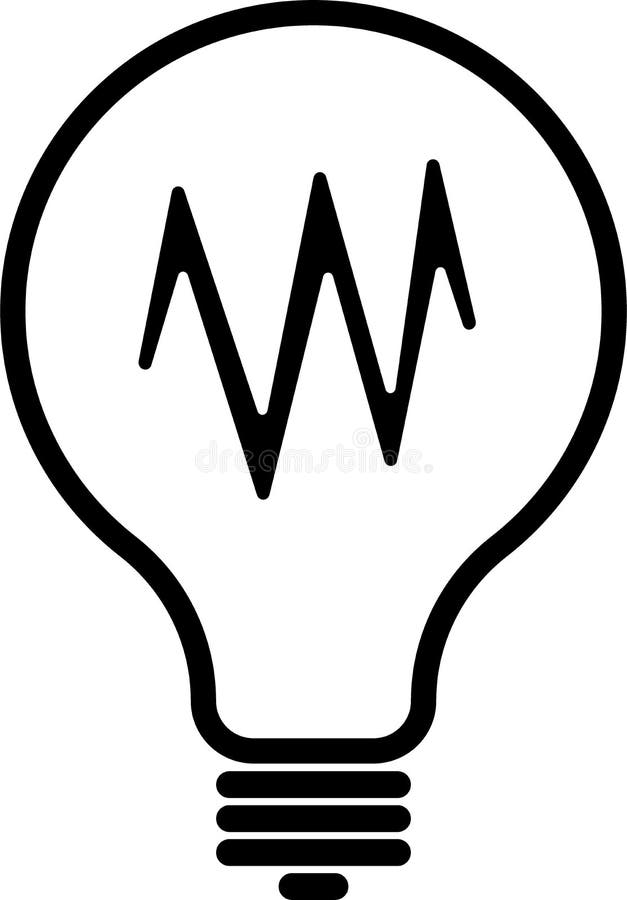 Light Bulb Line Icon Vector, Isolated on White Background. Stock Vector ...