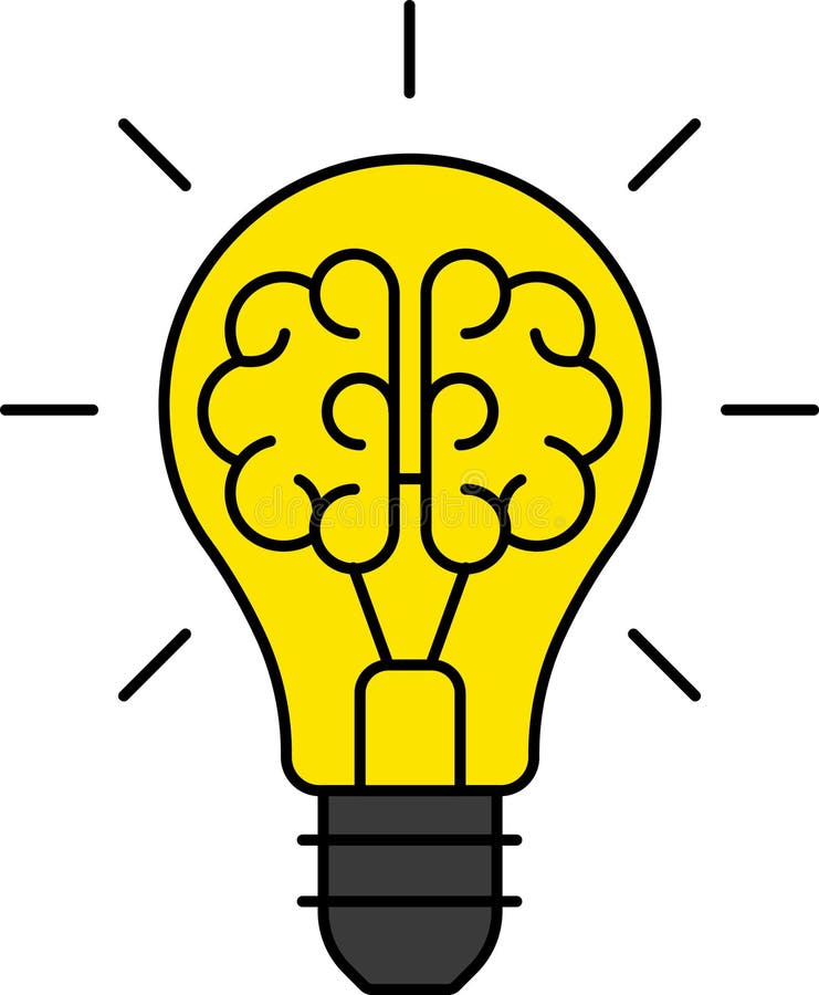 Light Bulb Line Icon Vector, Isolated on White. Idea Sign, Solution ...