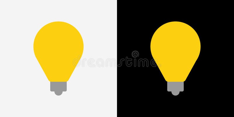 Light Bulb Line Icon Vector, Isolated on White. Idea Sign, Solution ...