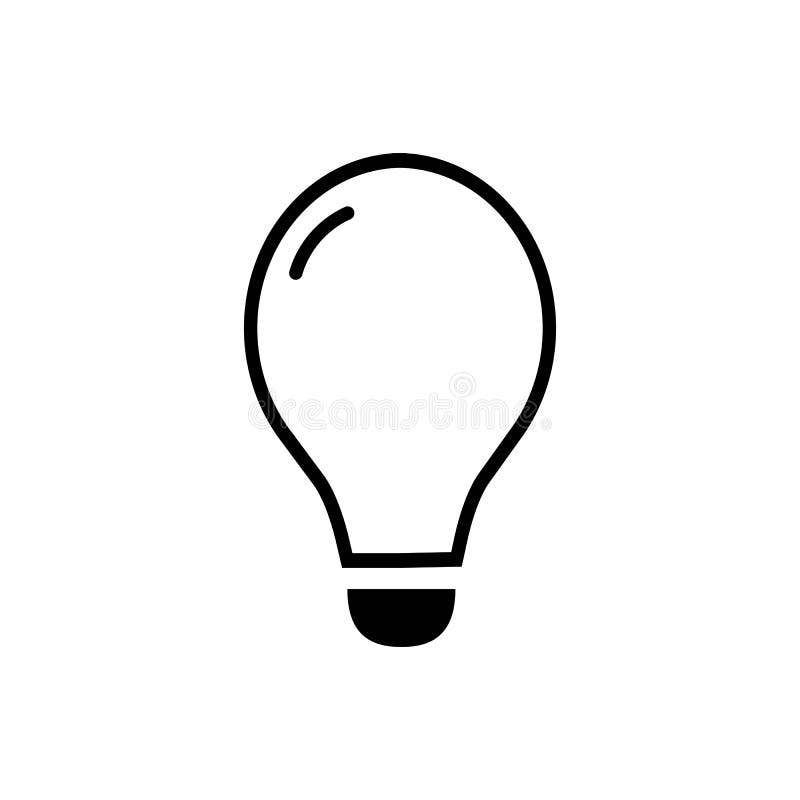 Light Bulb Icon on Gray Background. Eps 10 Stock Vector - Illustration ...