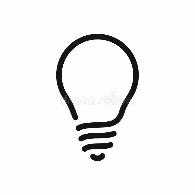 Light bulb line style icon stock vector. Illustration of flat - 129448877