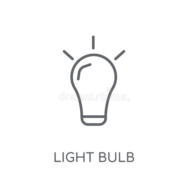 Light Bulb Linear Icon. Modern Outline Light Bulb Logo Concept O Stock ...