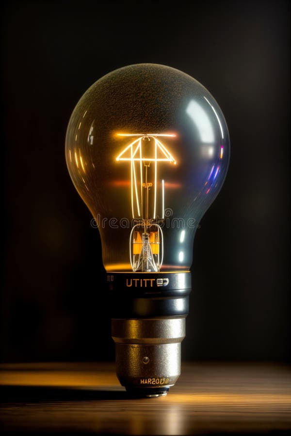 A Light Bulb with a Lit Up Arrow Inside of it. Generative AI Stock ...