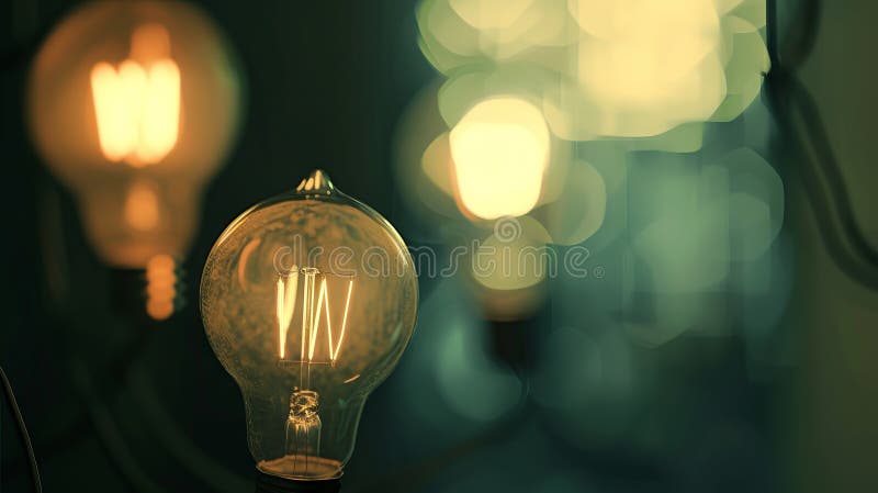 A Light Bulb is Lit Up in the Dark Stock Photo - Image of hang, fixture ...