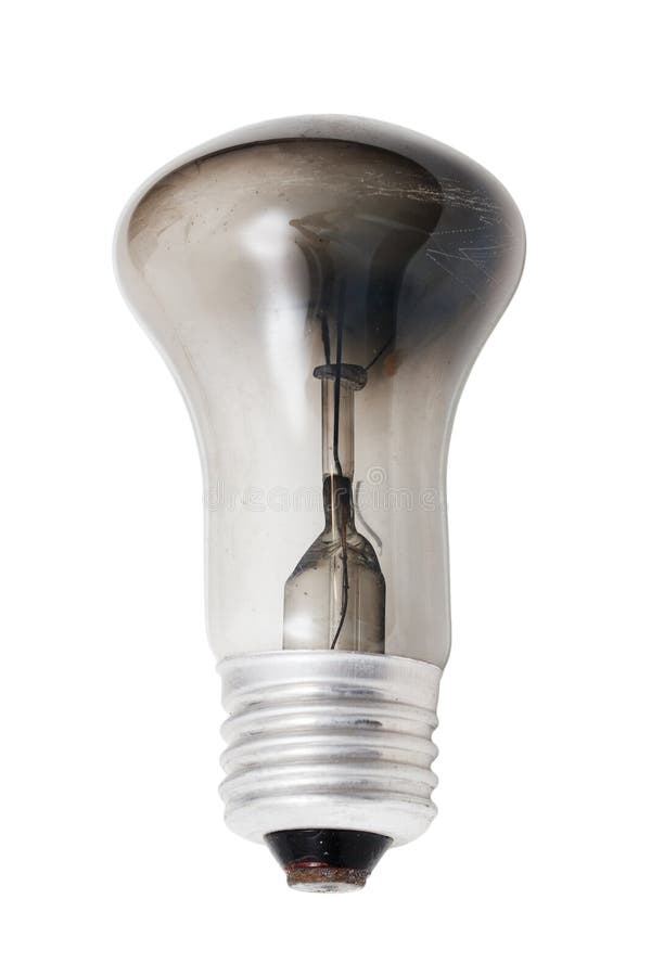 A Light Bulb is Lit Up and Has a Silver Tint Stock Image - Image of ...