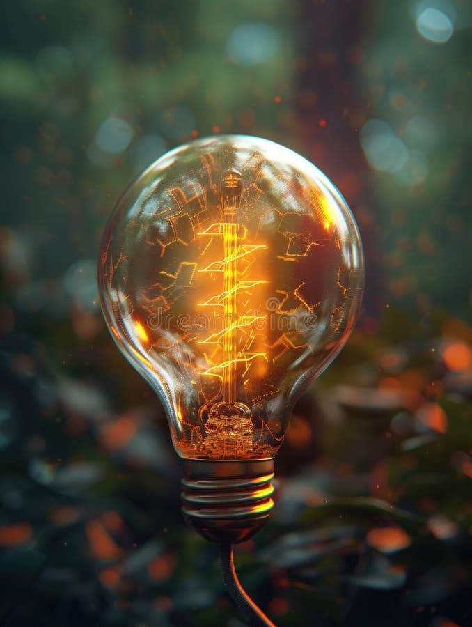 Light Bulb with Plant Inside of it. Can Be Used To Represent Growth ...