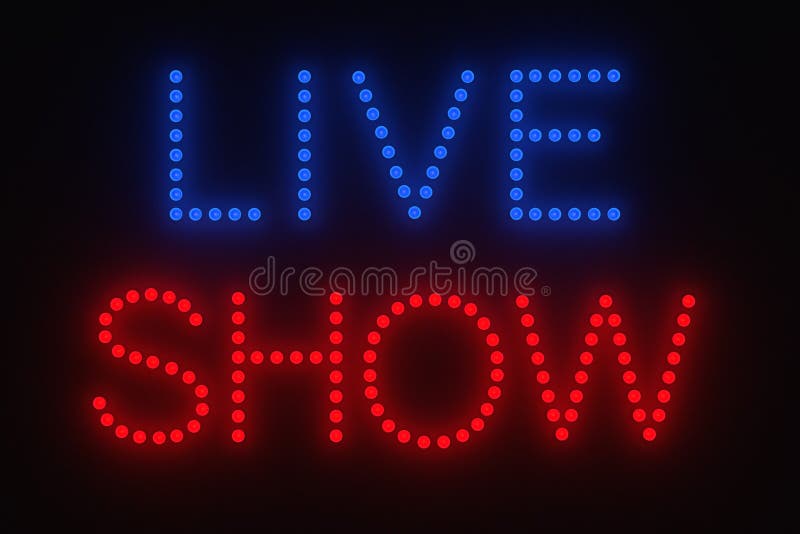 Light Bulb Live Show Sign Stock Illustrations – 65 Light Bulb Live Show ...