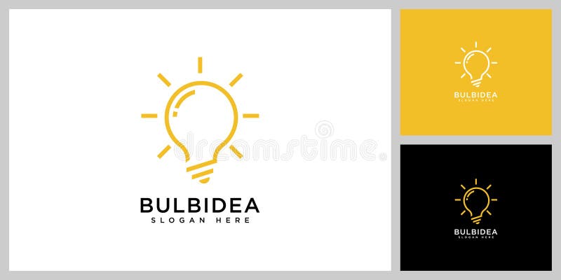 Light Bulb Logo Design Vector Stock Vector - Illustration of light ...