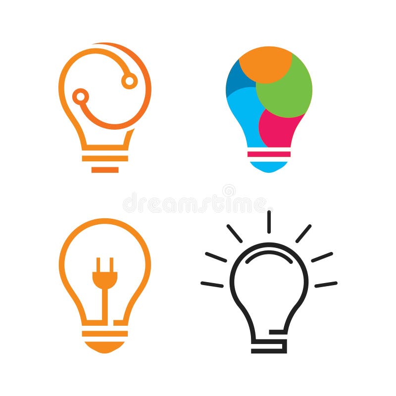 Light Bulb Logo Template Vector Icon Illustration Stock Vector ...