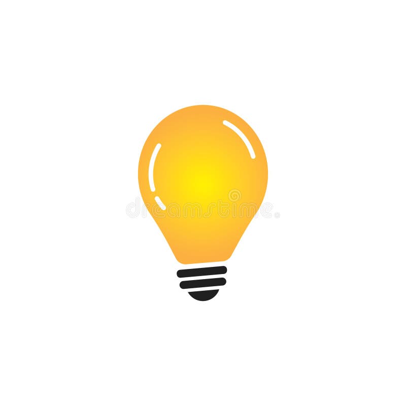 Light Bulb Logo or Thinking Concept Stock Vector - Illustration of ...