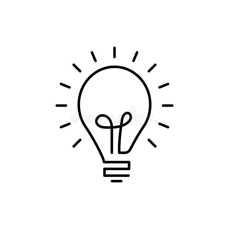 Light Bulb Logo or Thinking Concept Stock Vector - Illustration of ...
