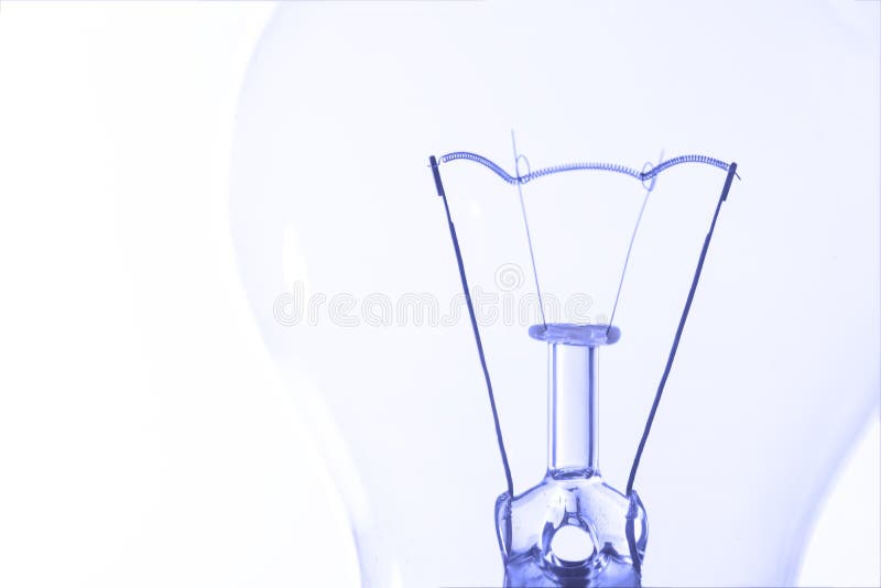 Light Bulb Macro with the Filament Wire Stock Photo - Image of ...