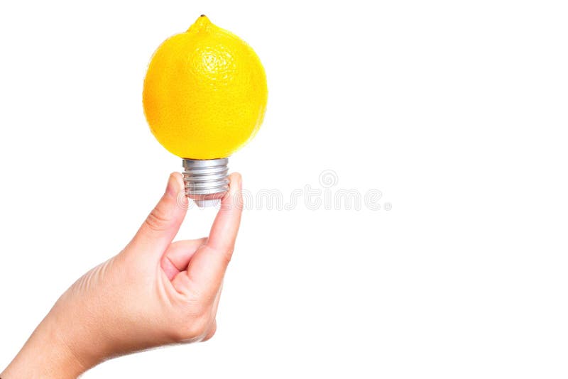 Lemon Fruit As a Light Bulb Concept Stock Image - Image of power ...