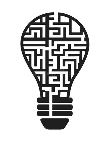 Light Bulb Shape Maze Stock Illustrations – 70 Light Bulb Shape Maze ...