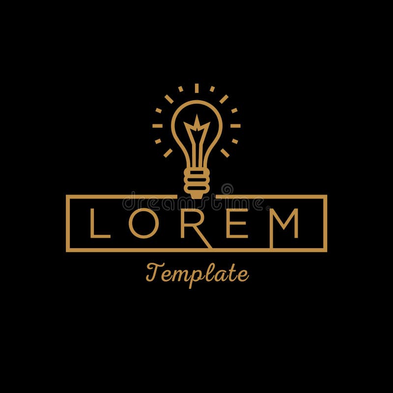 Light Bulb Minimal Sign Vector Design Stock Vector - Illustration of ...