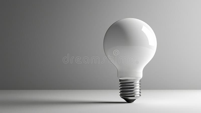 Light Bulb on a Minimalistic Surface with Shadows Stock Photo - Image ...