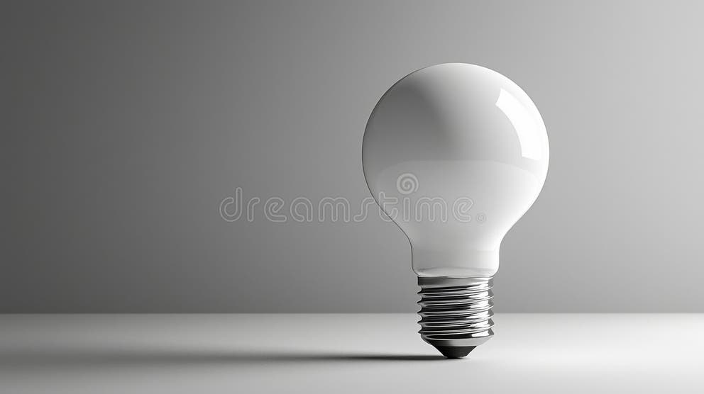 Light Bulb on a Minimalistic Surface with Shadows Stock Photo - Image ...