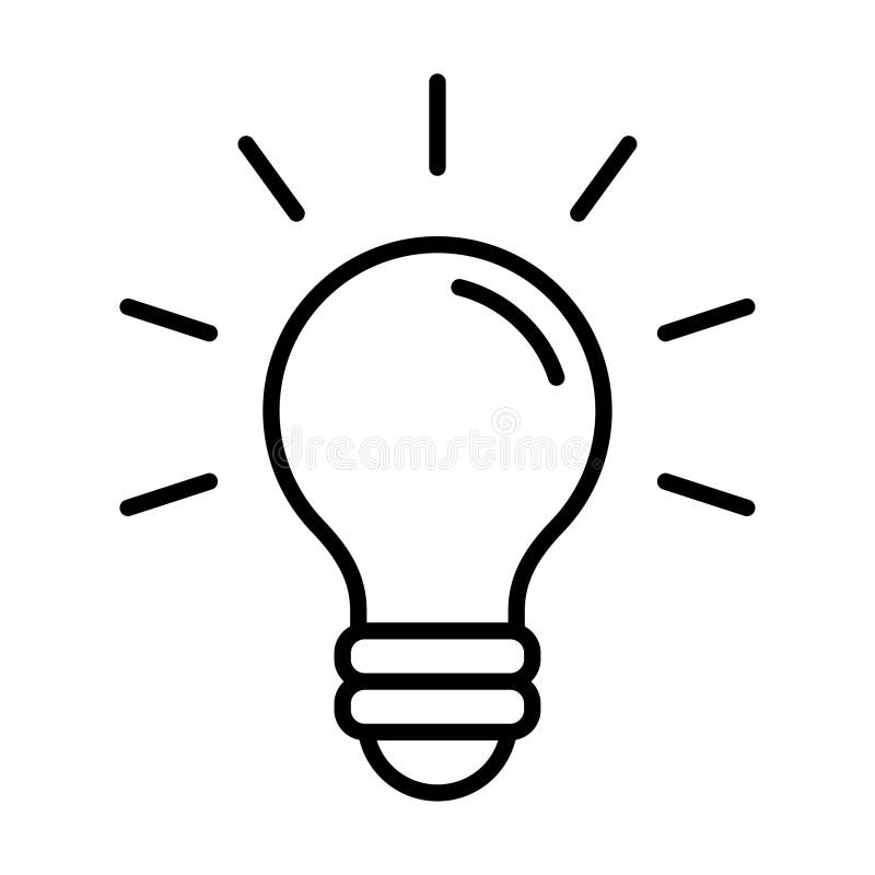 Light Bulb Modern Stylish Icon Vector Stock Vector - Illustration of ...