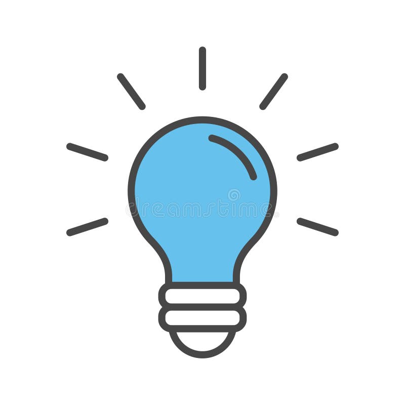 Light Bulb Modern Stylish Icon Vector Stock Vector - Illustration of ...