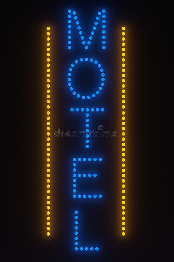 Light bulb - motel sign stock illustration. Illustration of open - 55554708