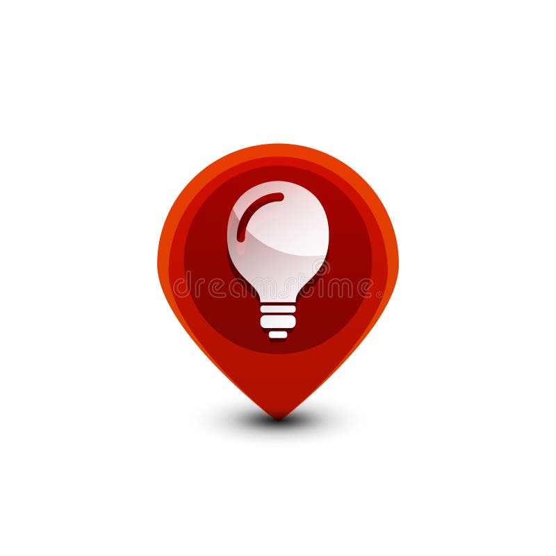 Light Bulb, New Idea Concept Web Button Stock Vector - Illustration of ...