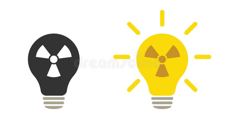Light Bulb Nuclear Energy. Illustration Stock Illustration ...