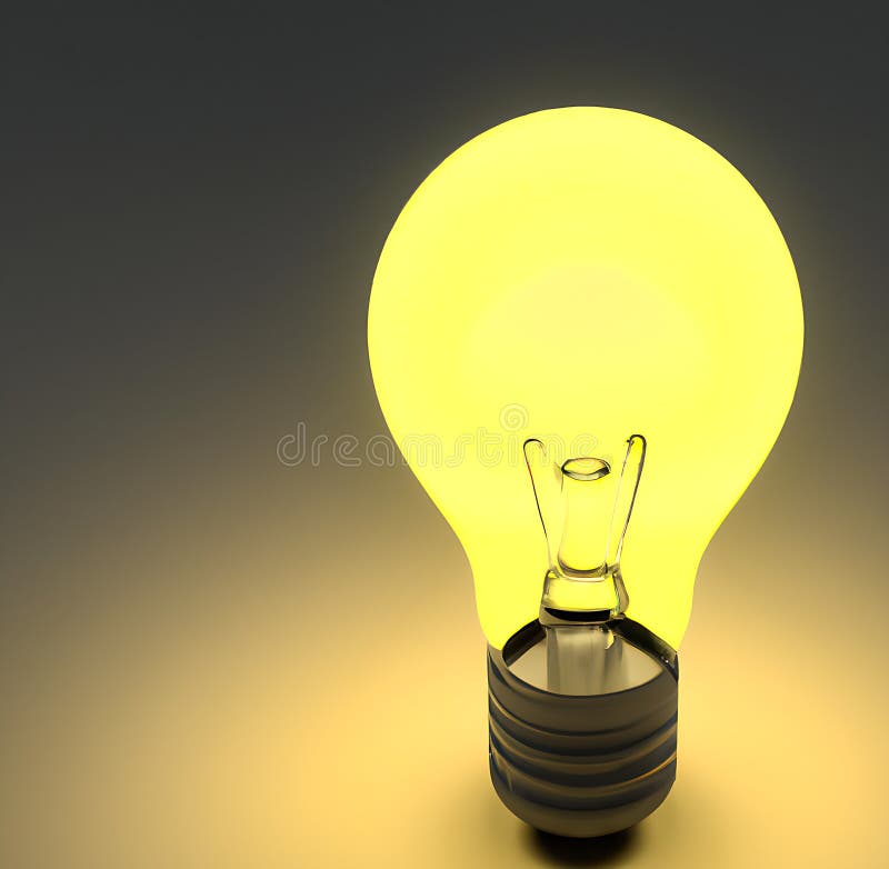 Light Bulb Object and Ideas Concept Stock Illustration - Illustration ...
