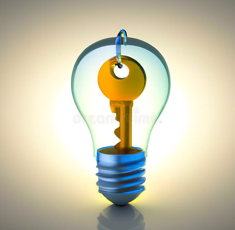 Light Bulb Object and Ideas Concept Stock Illustration - Illustration ...