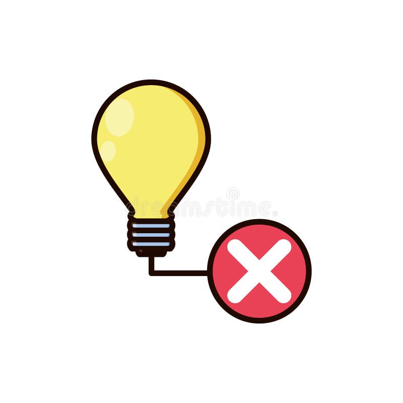 Light Bulb Off Isolated Icon Stock Vector - Illustration of graphic ...