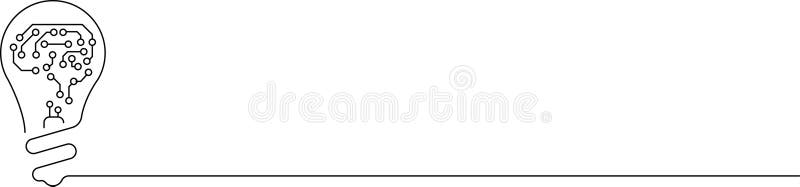 Light Bulb in One Continuous Line Drawing. Innovation Symbol and ...