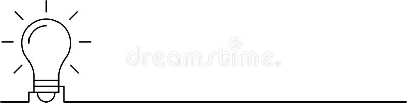 Light Bulb in One Continuous Line Drawing. Innovation Symbol and ...