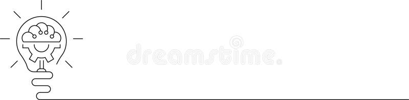 Light Bulb in One Continuous Line Drawing. Innovation Symbol and ...