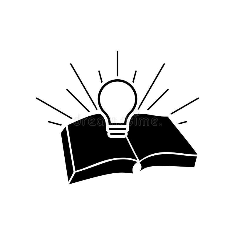 Book Light Bulb Icon Logo stock vector. Illustration of lightbulb ...