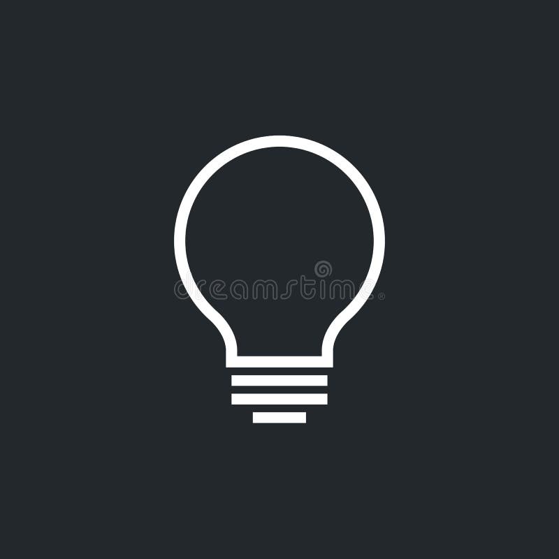 Light Bulb Outline Icon, Modern Minimal Flat Design Style. Lightbulb ...