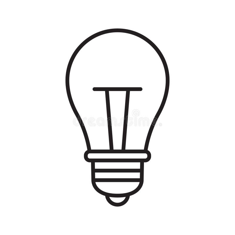Light Bulb Outline Icon Stock Illustrations – 70,287 Light Bulb Outline ...